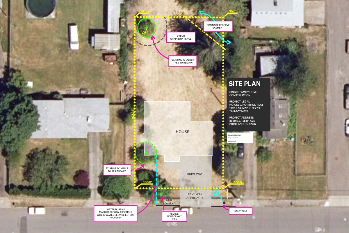Portland Residential Site Plan - Felt Map Gallery